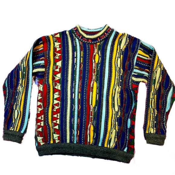 COOGI | Sweaters | Vintage 9s Coogi Biggie Sweater Size L Multi Color ...